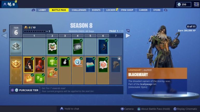 Fortnite Season 8 Battle Pass Skins: Luxe, Blackheart, Hybrid, Peely & More