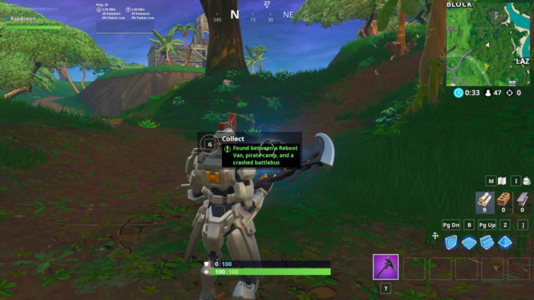 Fortnite Season 9 Fortbyte #47: Found Between a Reboot Van, Pirate Camp ...